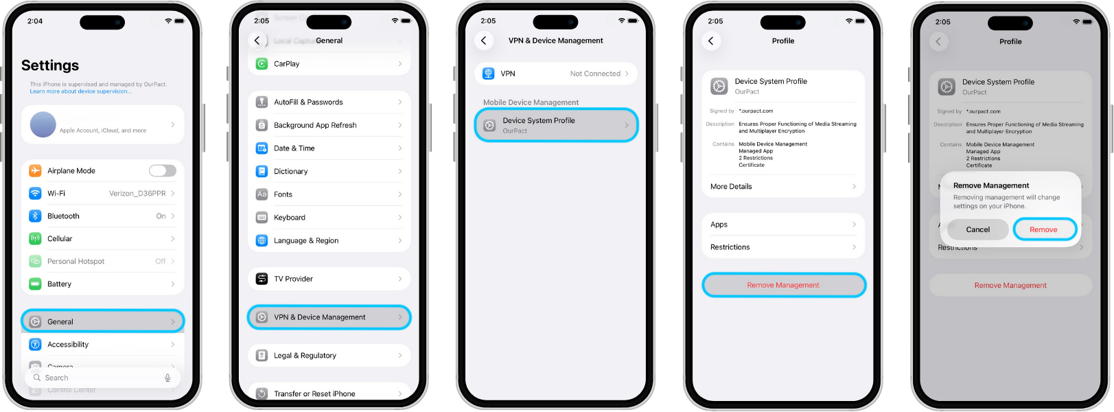 How to remove OurPact from an iOS child device – OurPact Support
